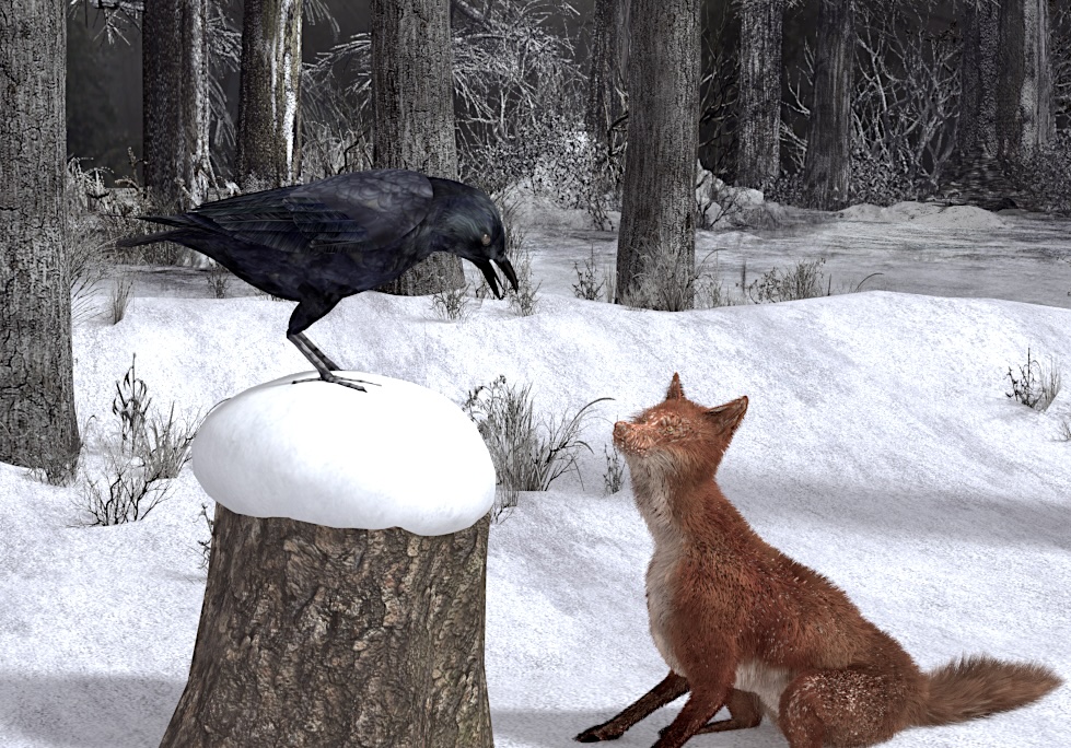 Fox and Crow – Folksburywoods Story Blog